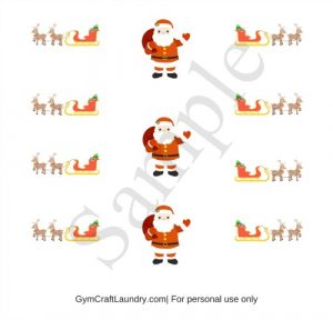 Printable Santa and Sleigh Stickers - Gym Craft Laundry